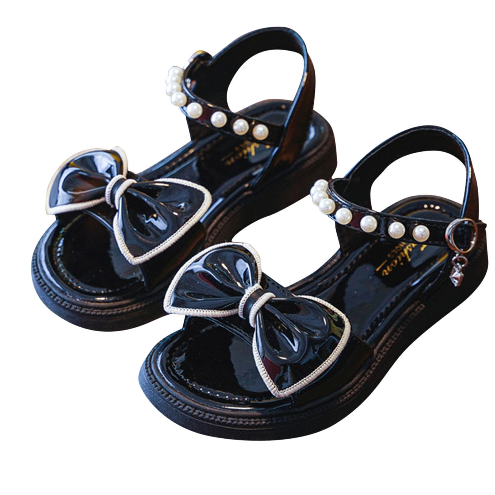 Bkhluea Girls Sandals Strappy Summer Sandals Open-Toe Fashion Cute ...