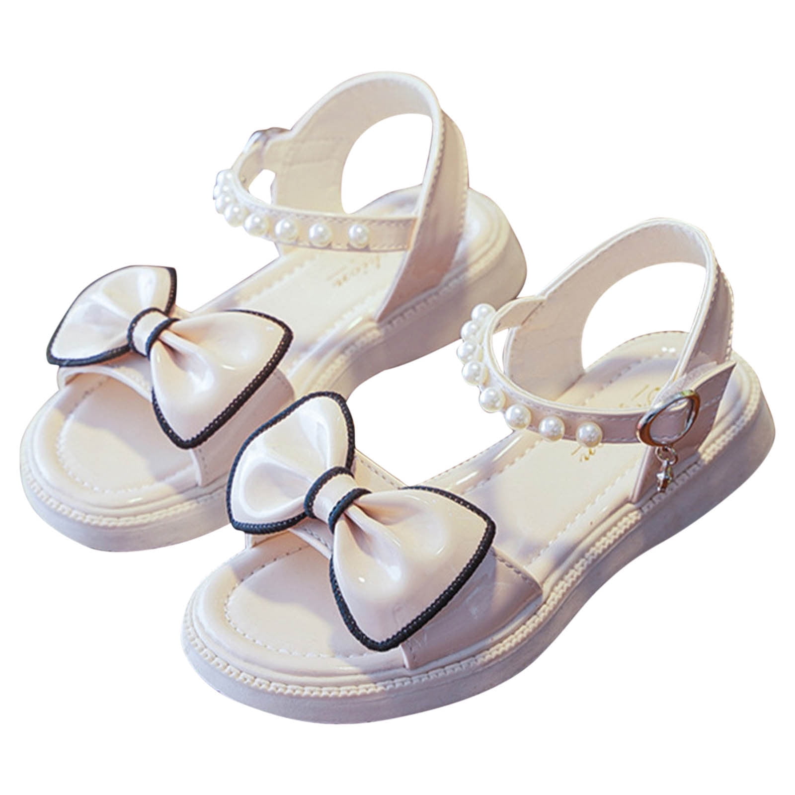 Bkhluea Girls Sandals Strappy Summer Sandals Open-Toe Fashion Cute ...