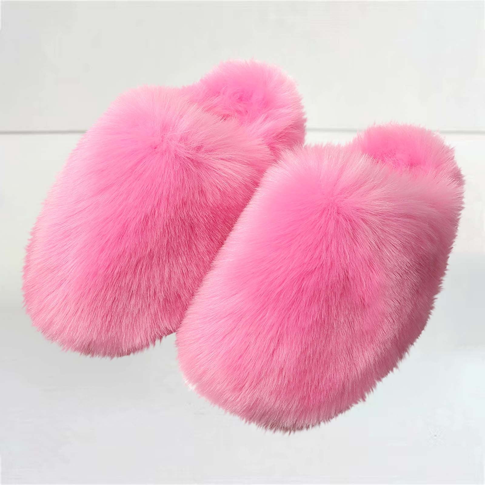 Bkhluea Slipper House Slippers for Women Men Plush Warm Fuzzy Slippers ...