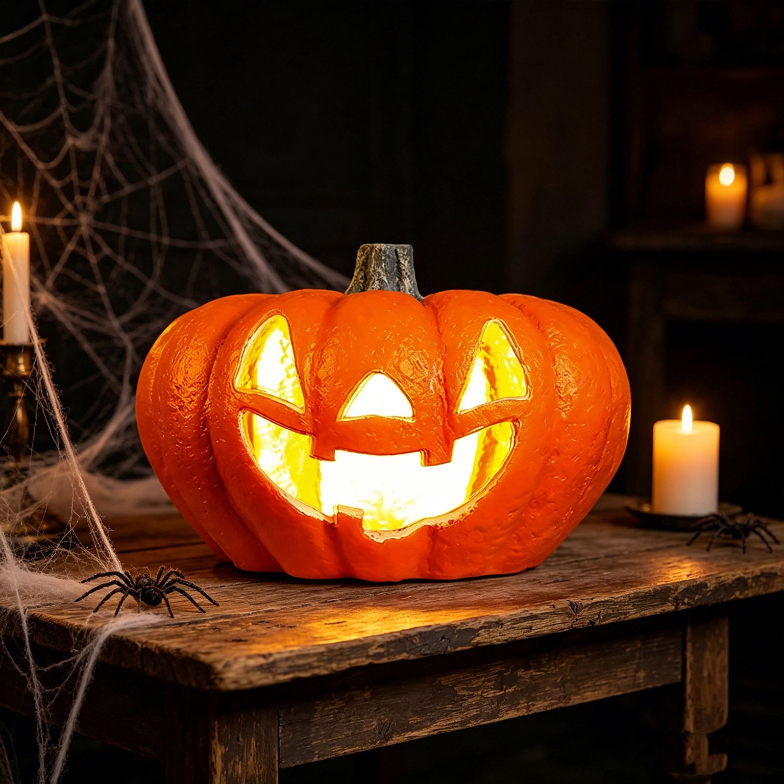 Bklubk Halloween Pumpkin Light LED Light Up O Pumpkin Decor Battery ...