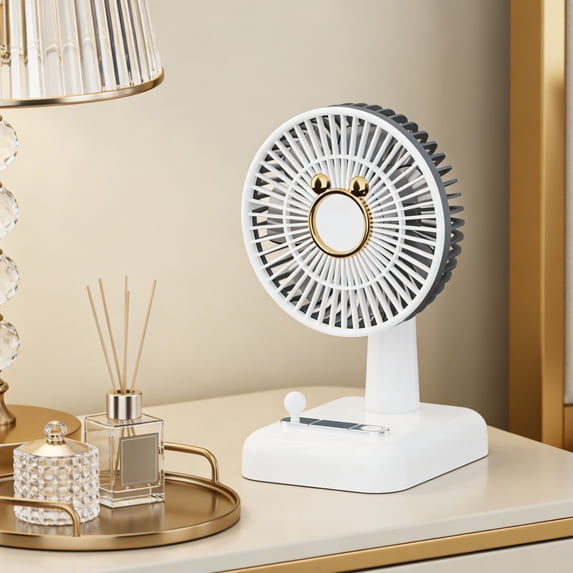Bklubk USB Rechargeable Desktop Mini Fan, Portable Small Fan for Dorm ...