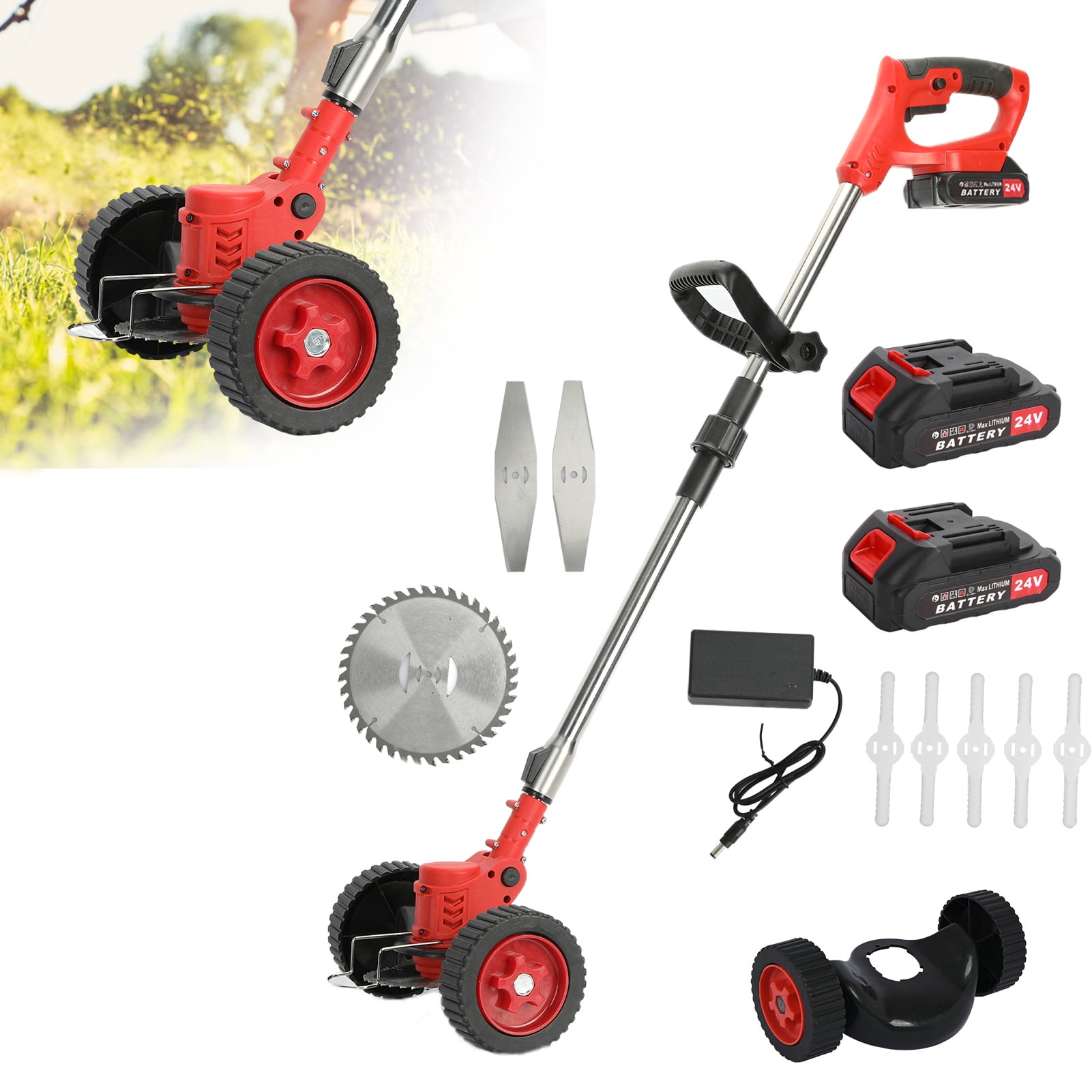 Bkn Battery Powered 24v 2000mah Electric Weed Wacker, Cordless String ...