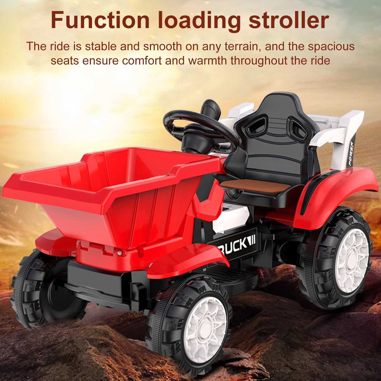 Bkn Ride on Tractor Bulldozer Toys for Kids, 2 in 1 Kids Ride on ...