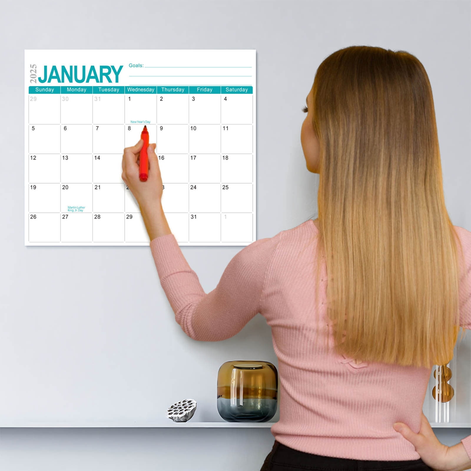 Bksdlh 18 month Wall Calendar, Simplified Design, July 2025 december ...