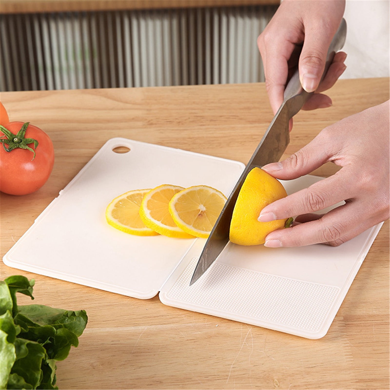 Bksdlh Foldable Cutting Board with Removable Strainer, Large Bamboo ...