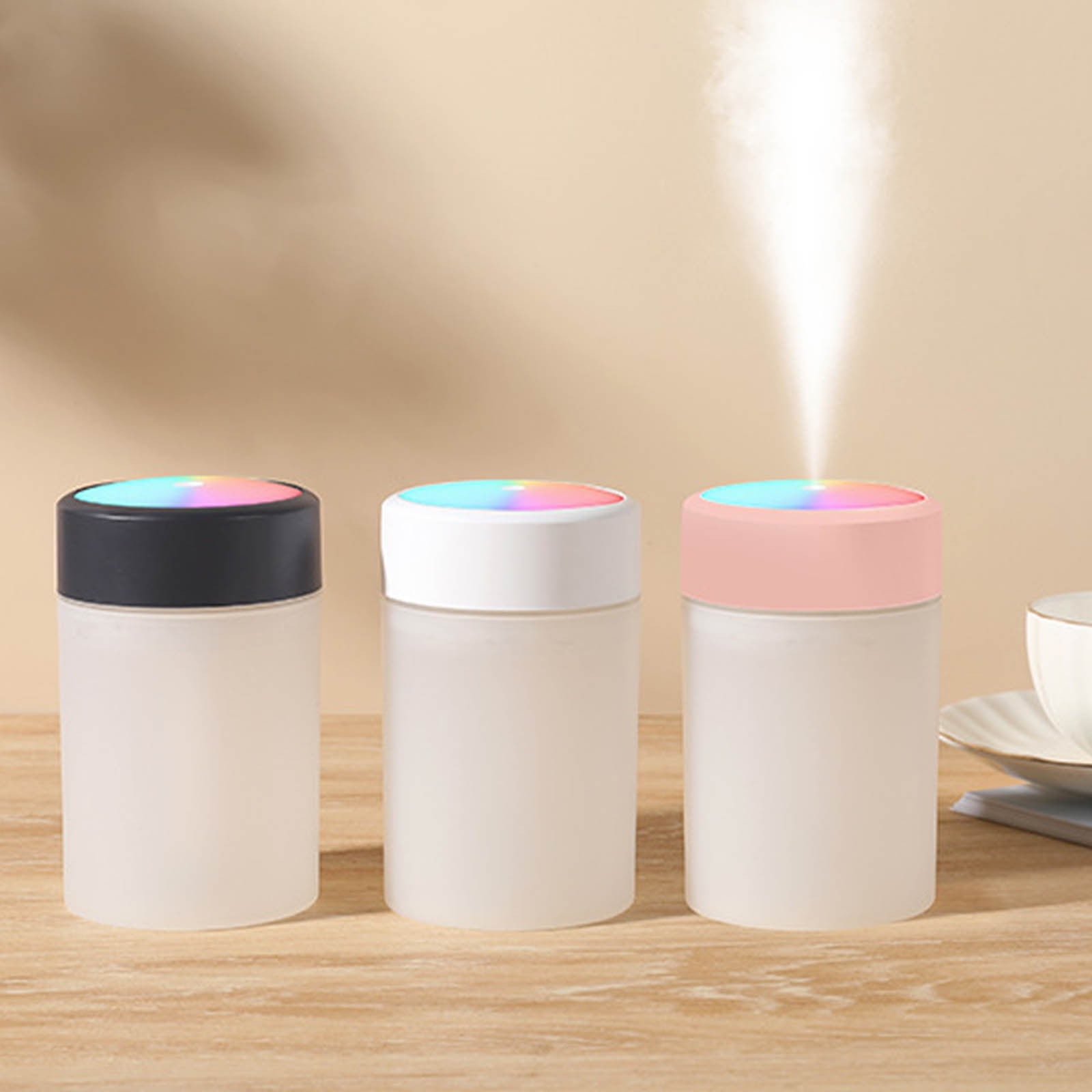 Bksdlh Humidifier, USB Rechargeable Colorful Humidifier, Mini Desktop ...