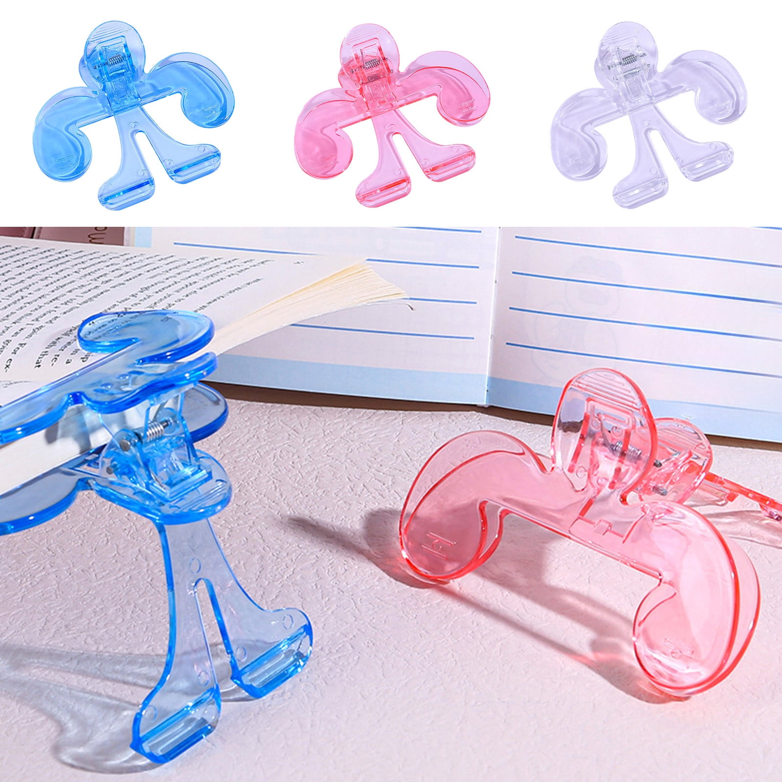Bksdlh Plastic Book Clip, Transparent Book Clip, Reading Holder ...
