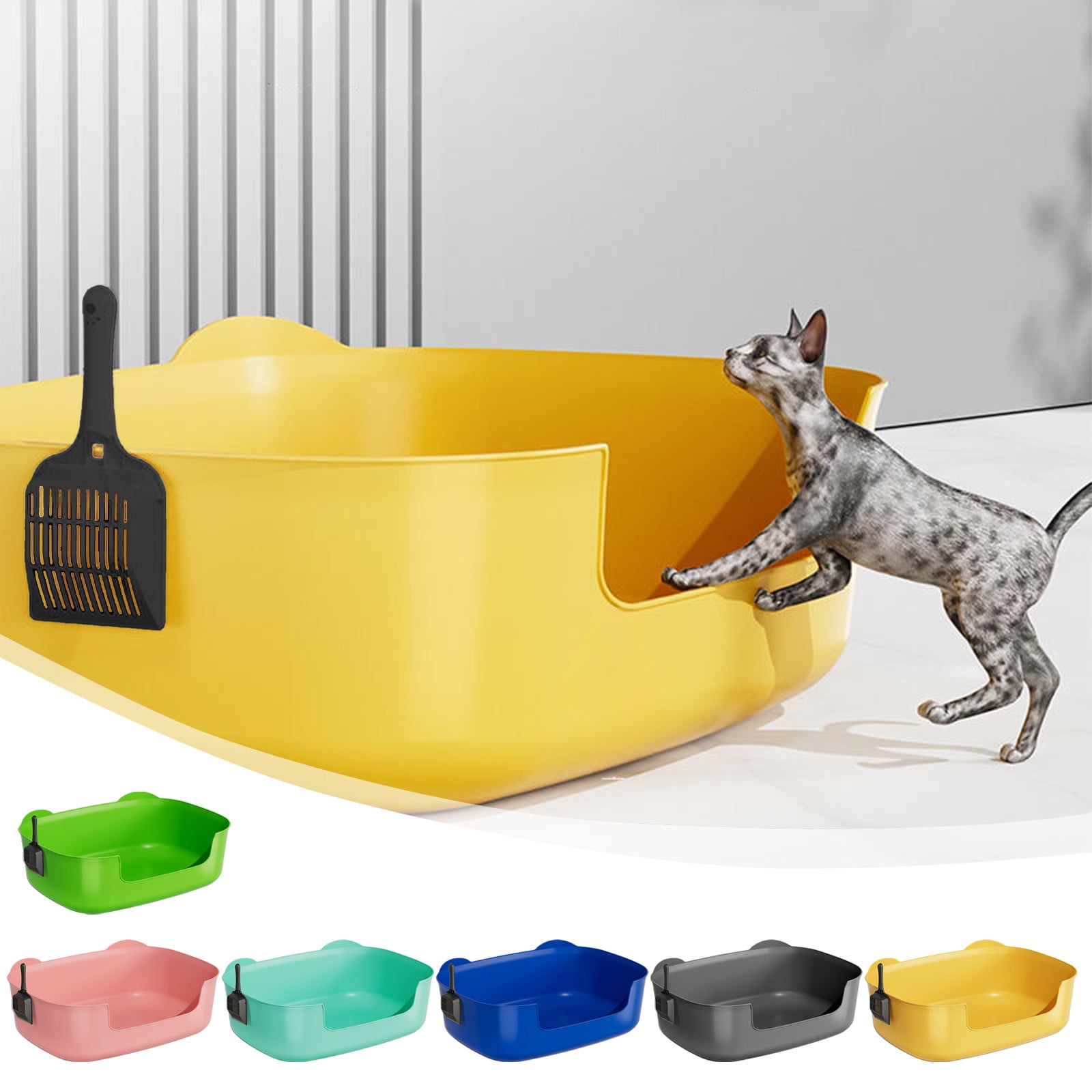 Bksdlh Plastic Cat Litter Box, Litter Box Banding, Out Proof Cat Litter ...