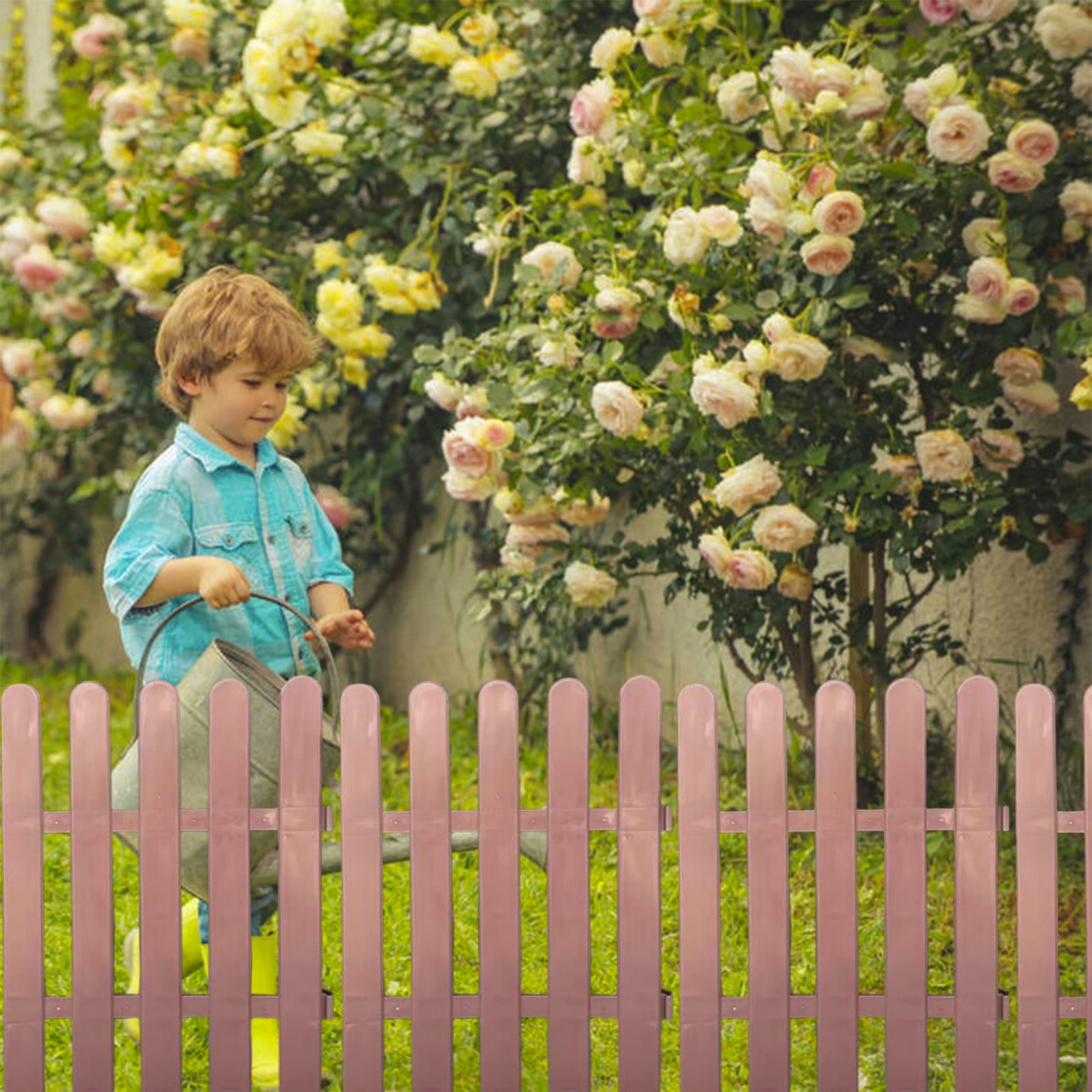 Bksdlh Plastic Material Fence, Plastic Garden Fence Picket Fence Edging ...