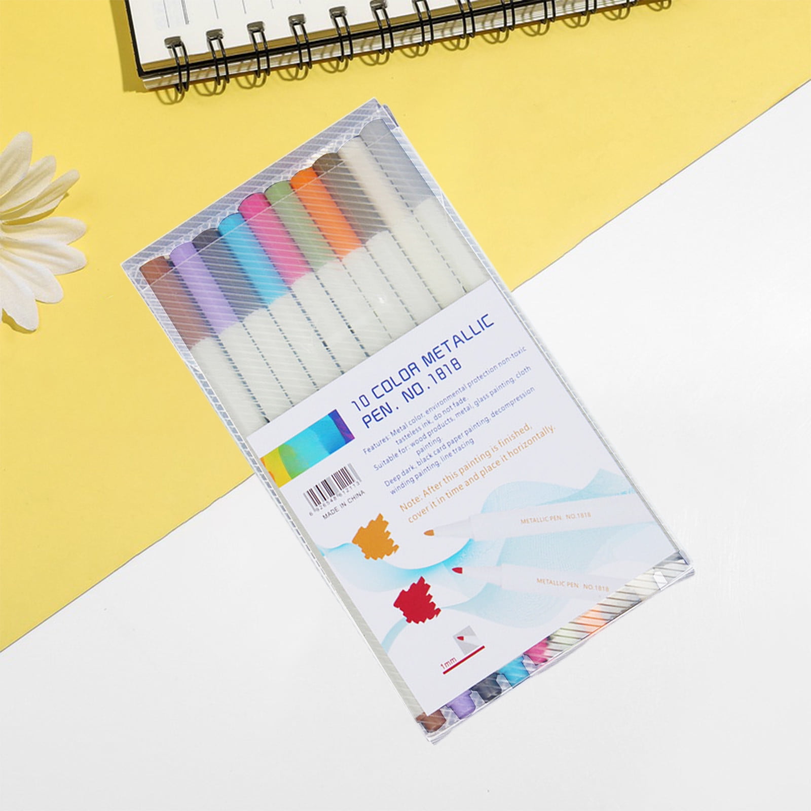 Bksdlh Plastic Ten-color Set Of Metal Pens, Gel Ink Drawing Pens, Art ...