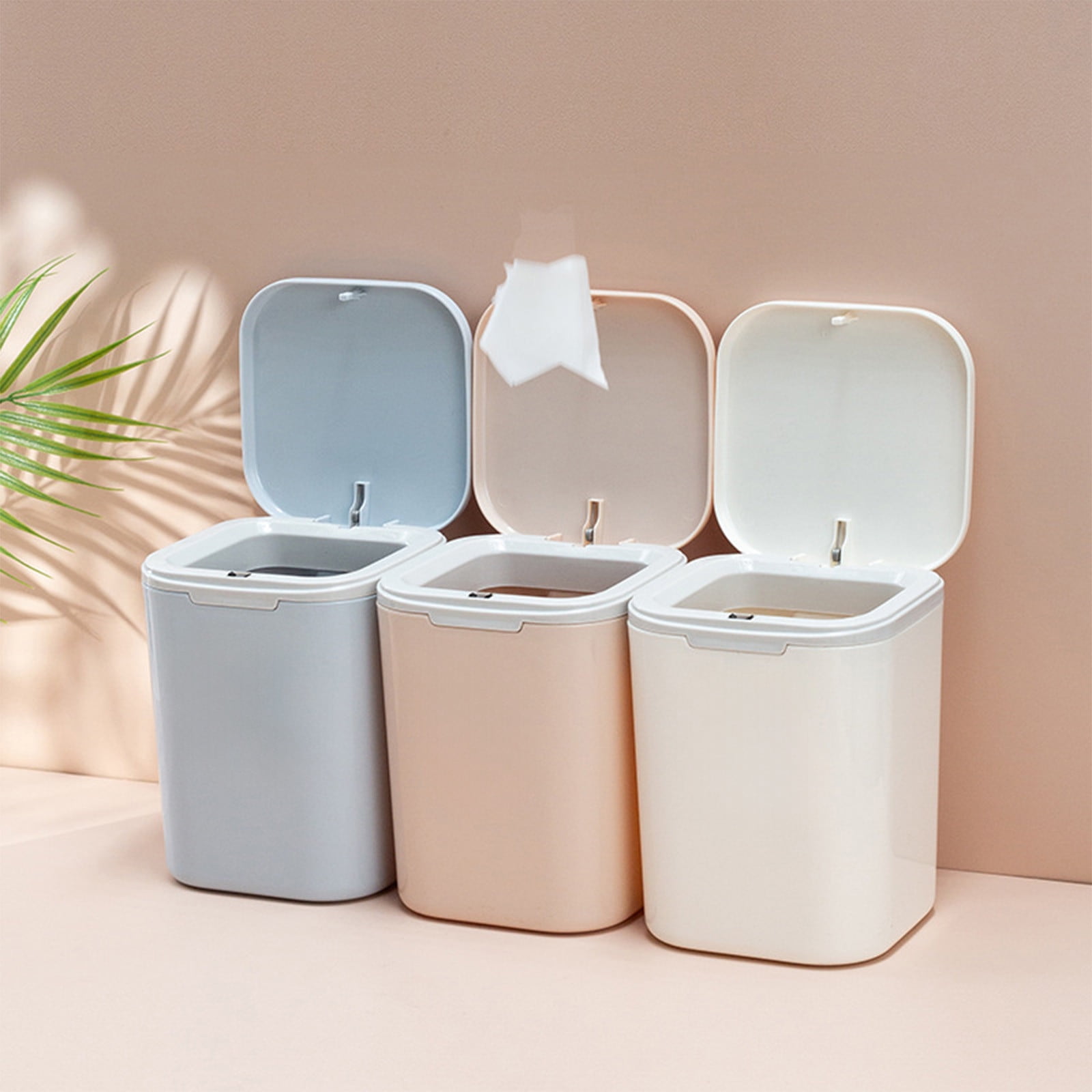 Bksdlh Plastic Trash Can, Desktop Storage Bin, Mini Waste Basket ...