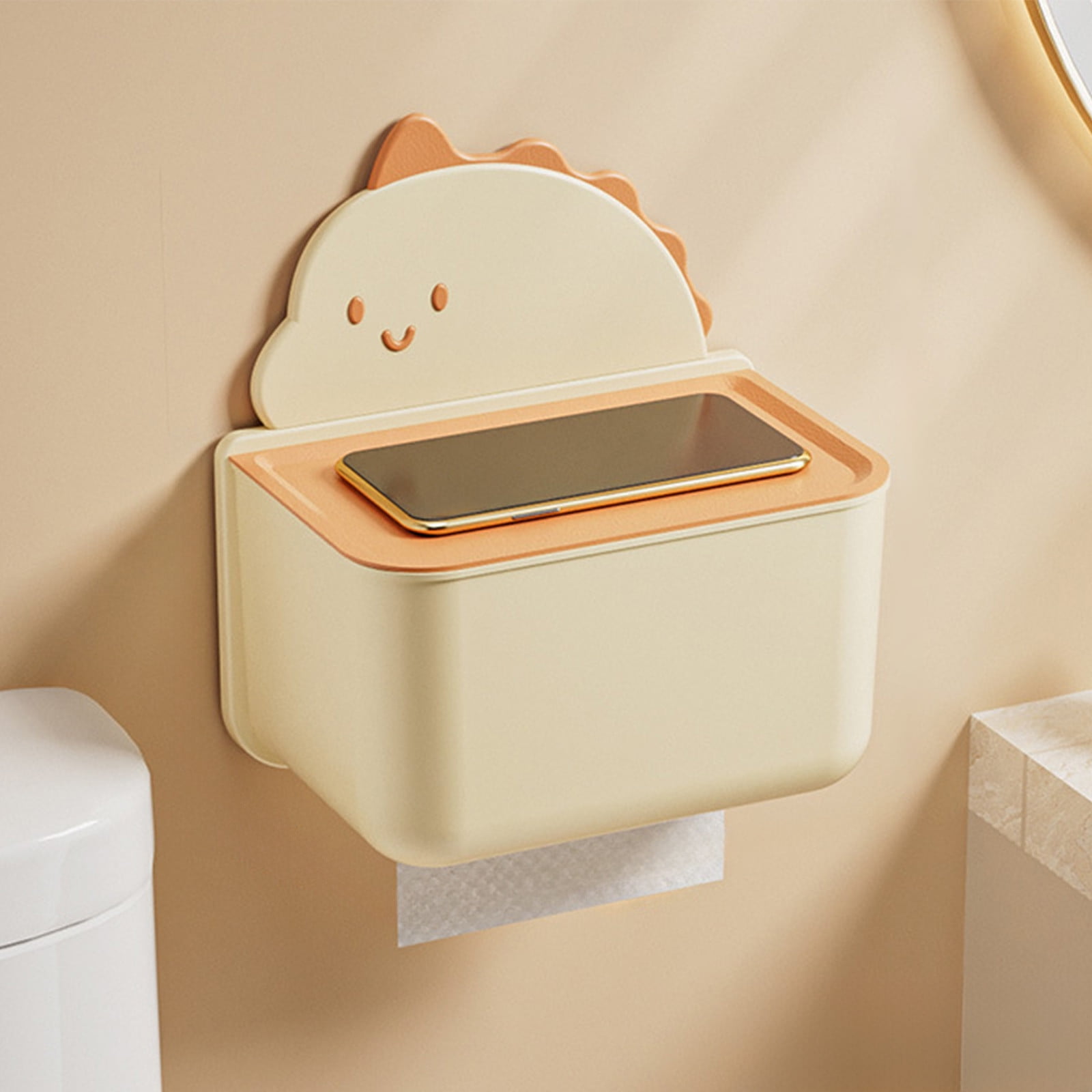 Bksdlh Plastic Wall-mounted Tissue Box, Wall-Mounted Toilet Paper ...