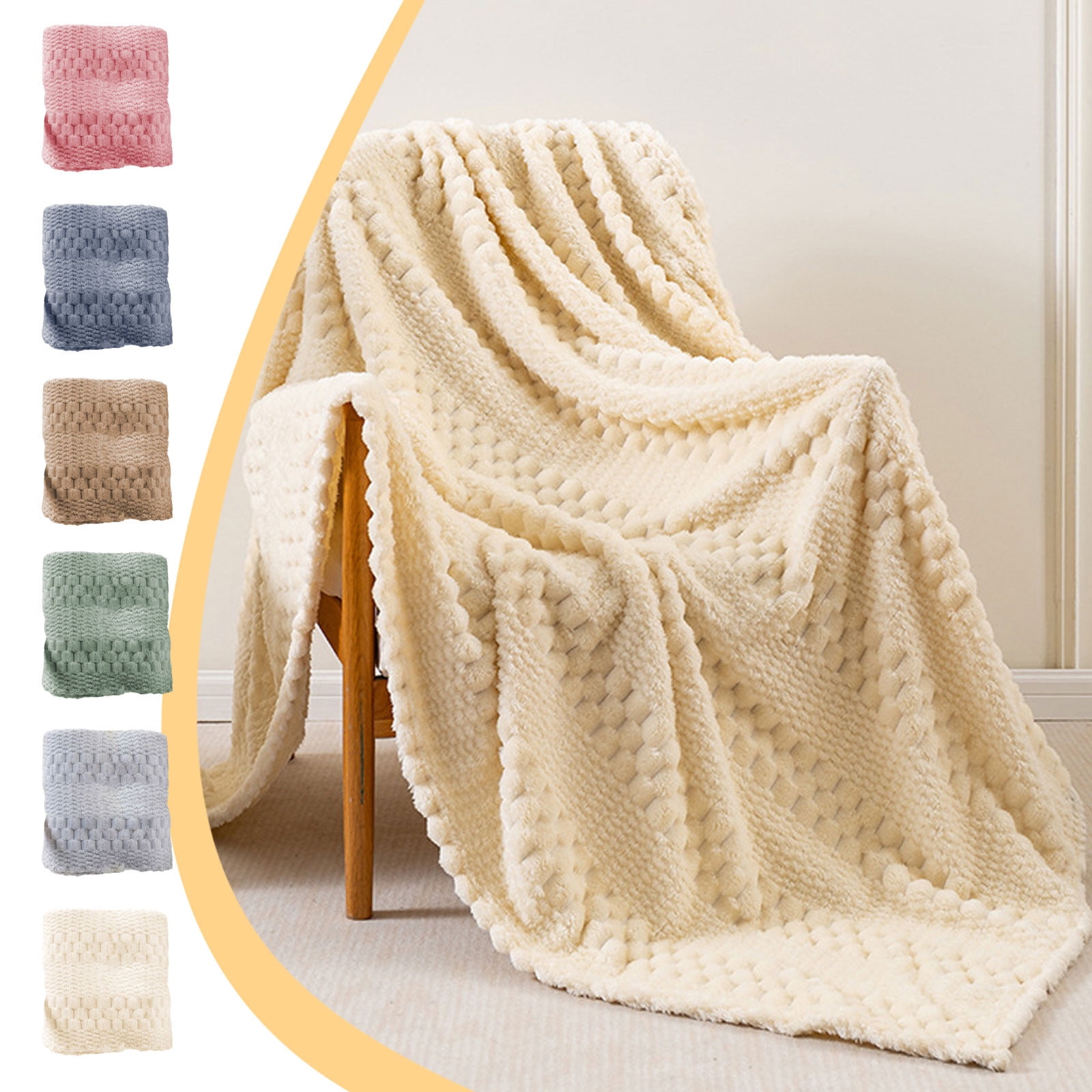 Bksdlh Soft Thick Flock Facecloth Blanket 51x59 Inches for Beds Sofas ...