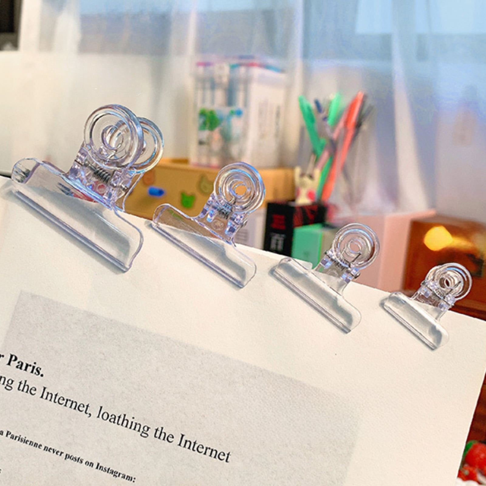 Bksdlh Transparent Plastic Dovetail Clip for Paper Bills, Notes, Office ...