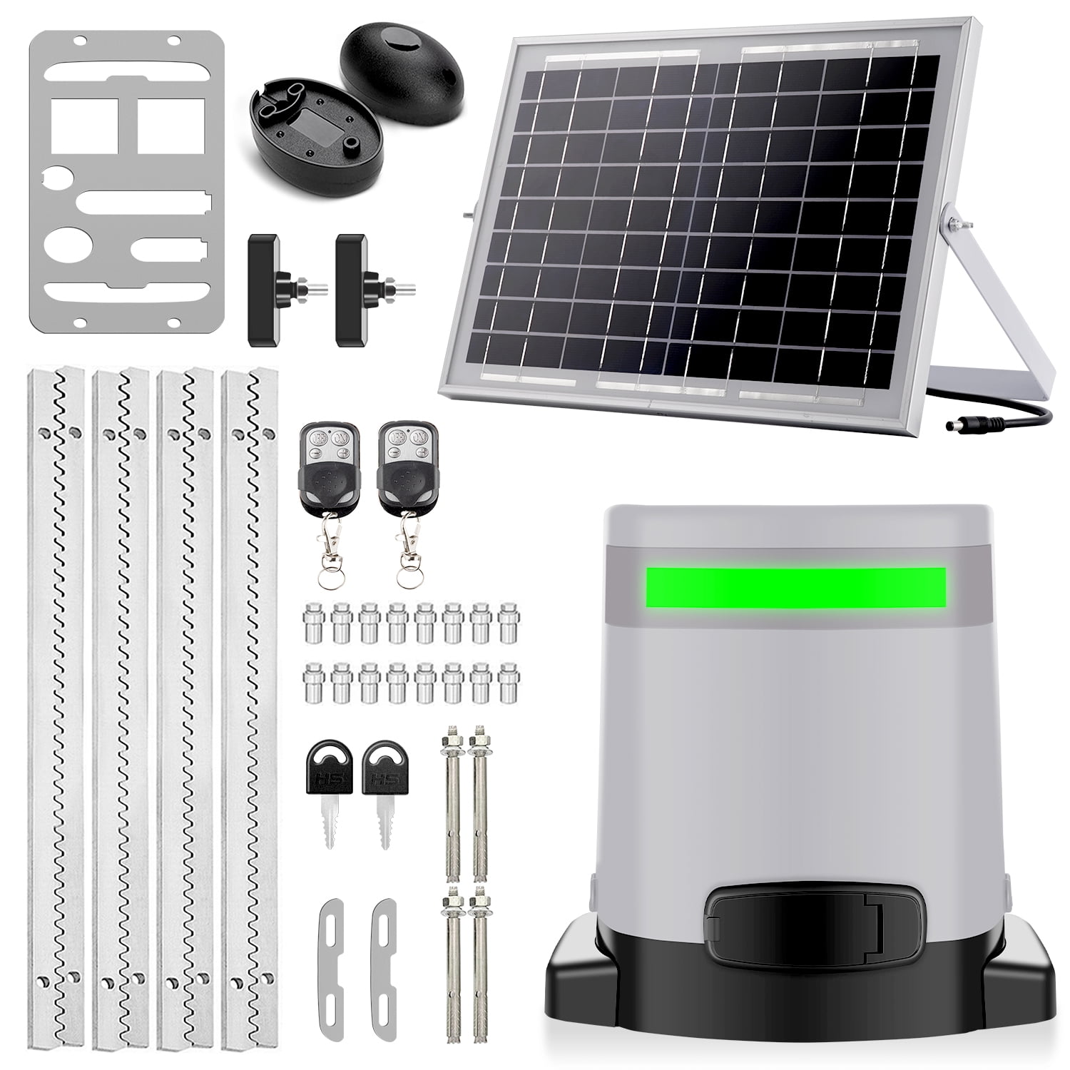 Blütezeit 1400lb Sliding Gate Opener WiFi Control, Solar Powered ...