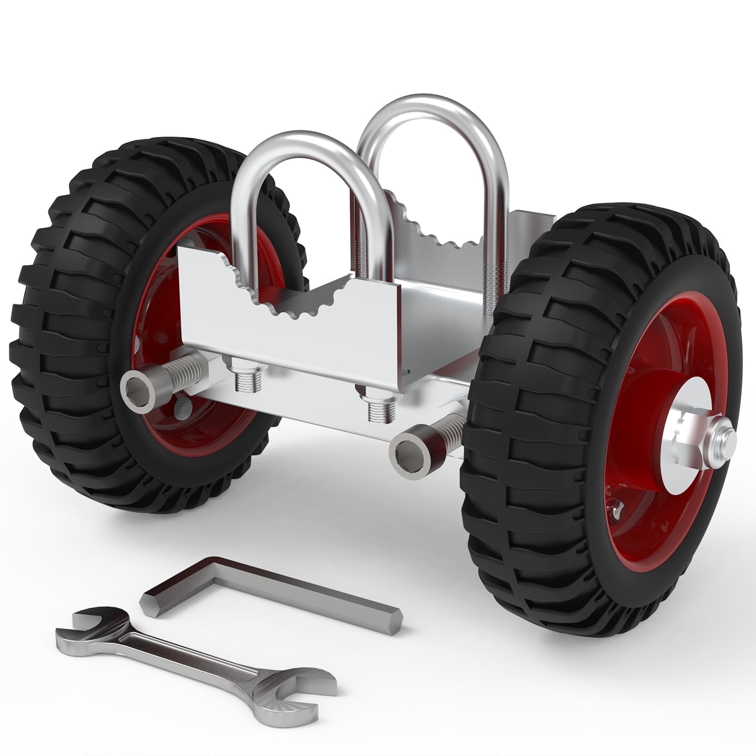 Blütezeit 6-inch Rolling Gate Wheels, Double U-Bolts Heavy Duty Gate ...