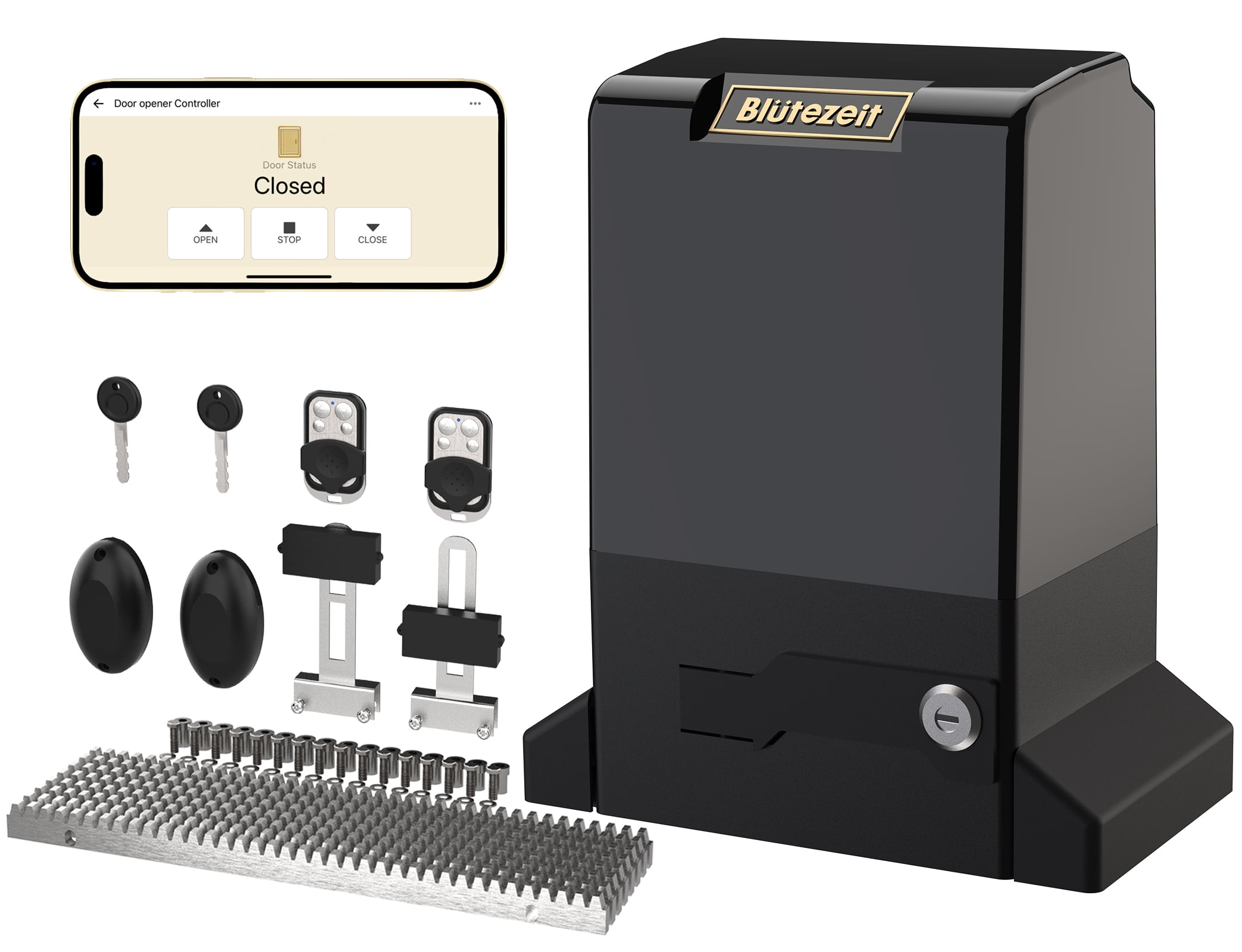 Blütezeit 6300lb Automatic Sliding Gate Opener WiFi Control, 2.05HP ...