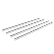 HSS Steel 71" Long Pole 1" pole diameter 1.2 mm Thickness Chrome 4-Pack ...