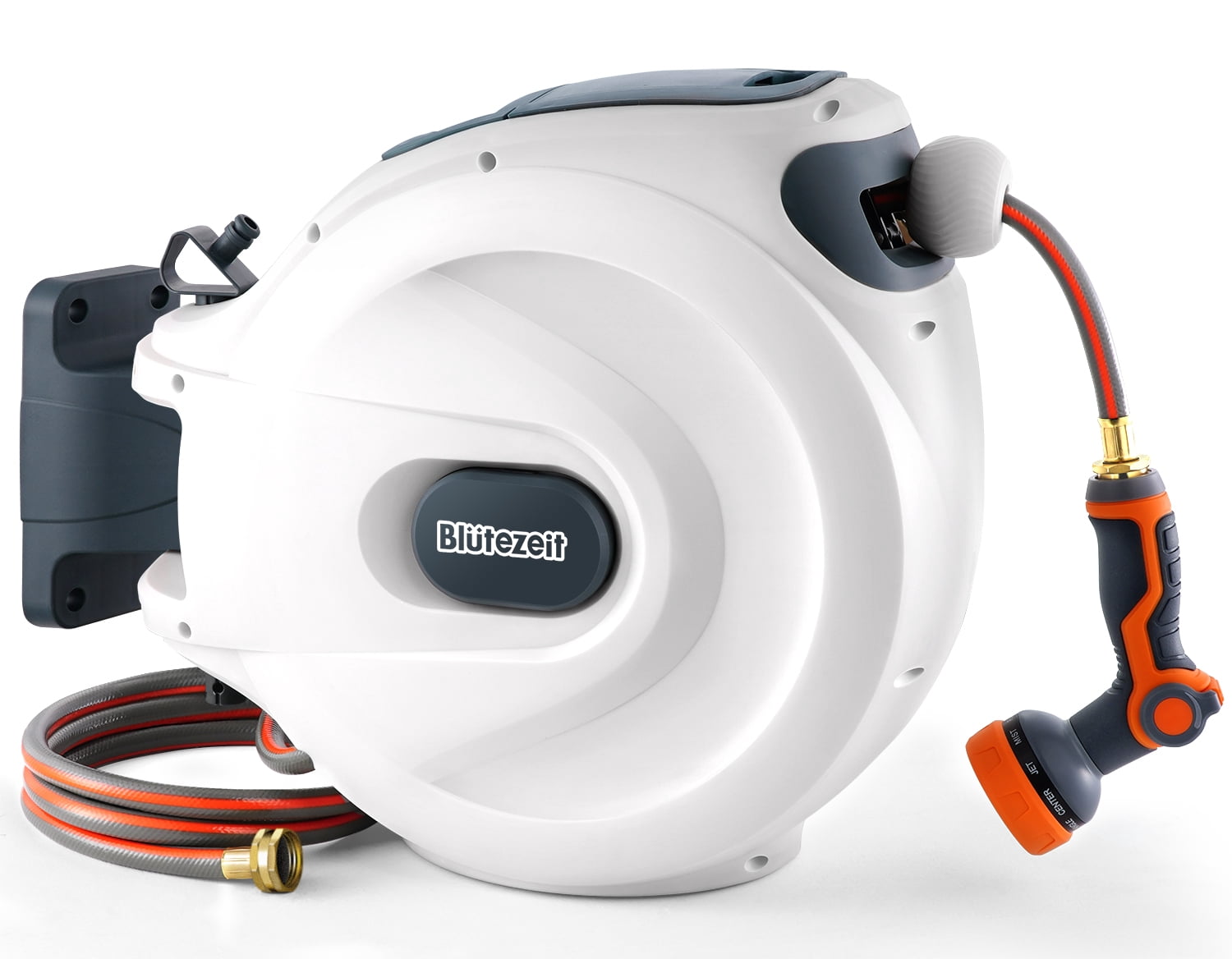 Blütezeit Retractable Garden Hose Reel, 1/2'' x 100ft Hose Reel Wall ...