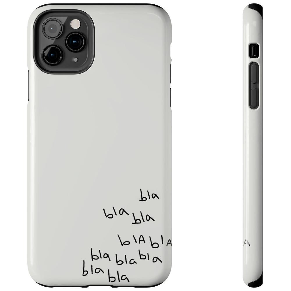 Bla Bla Bla Funny Quote Text Graphic iPhone Case 17 16 15 14 13 12 11 ...