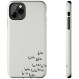 Bla Bla Bla Funny Quote Text Graphic iPhone Case 17 16 15 14 13 12 11 ...
