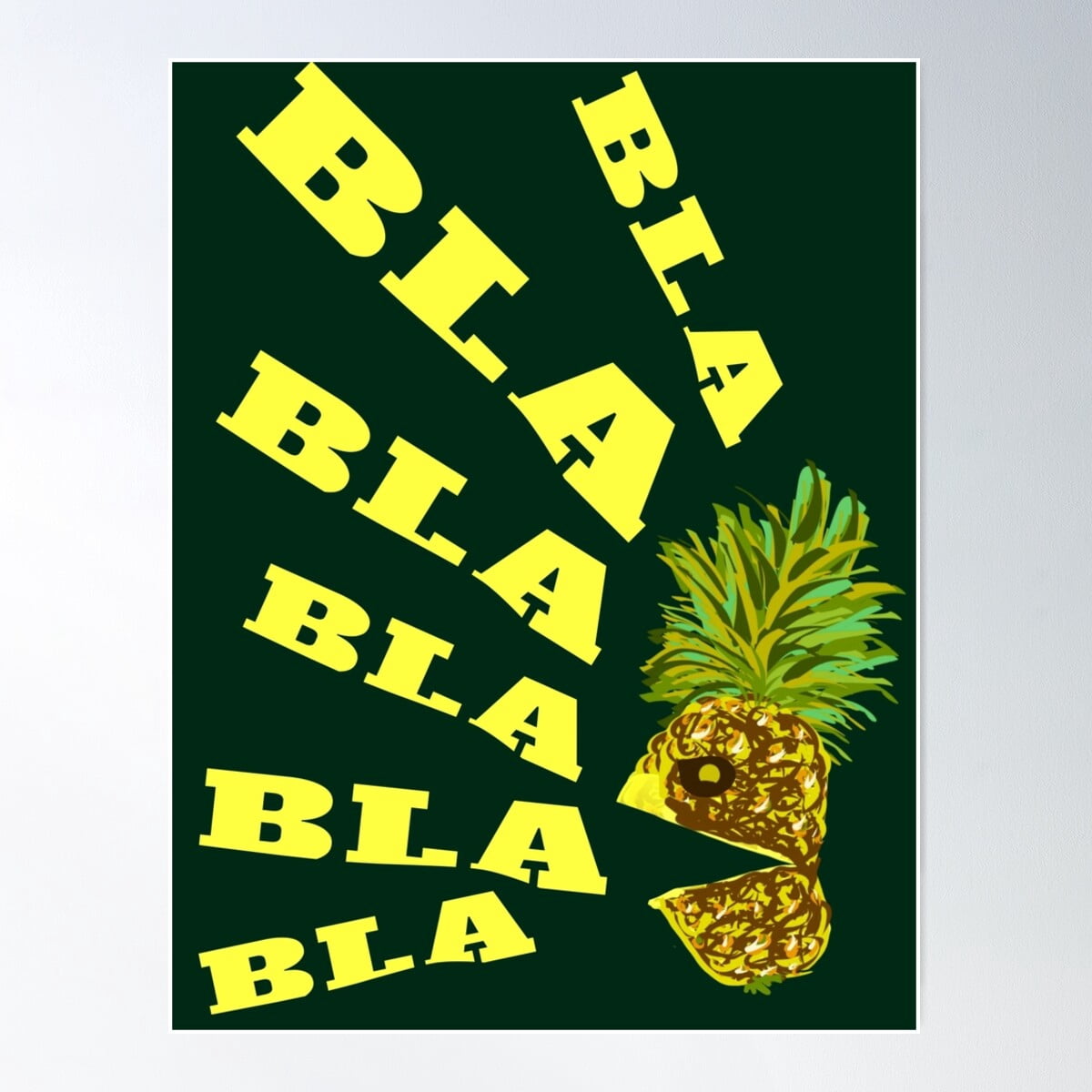 Bla Bla Bla Poster Wall Art, Modern Wall Decor For Living Room Bedroom ...