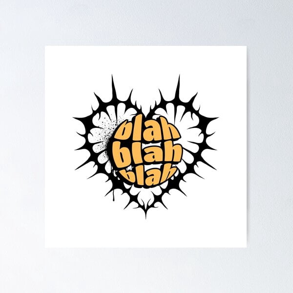 Bla Bla: The Noise Of Empty Words Poster Wall Art, Modern Wall Decor ...