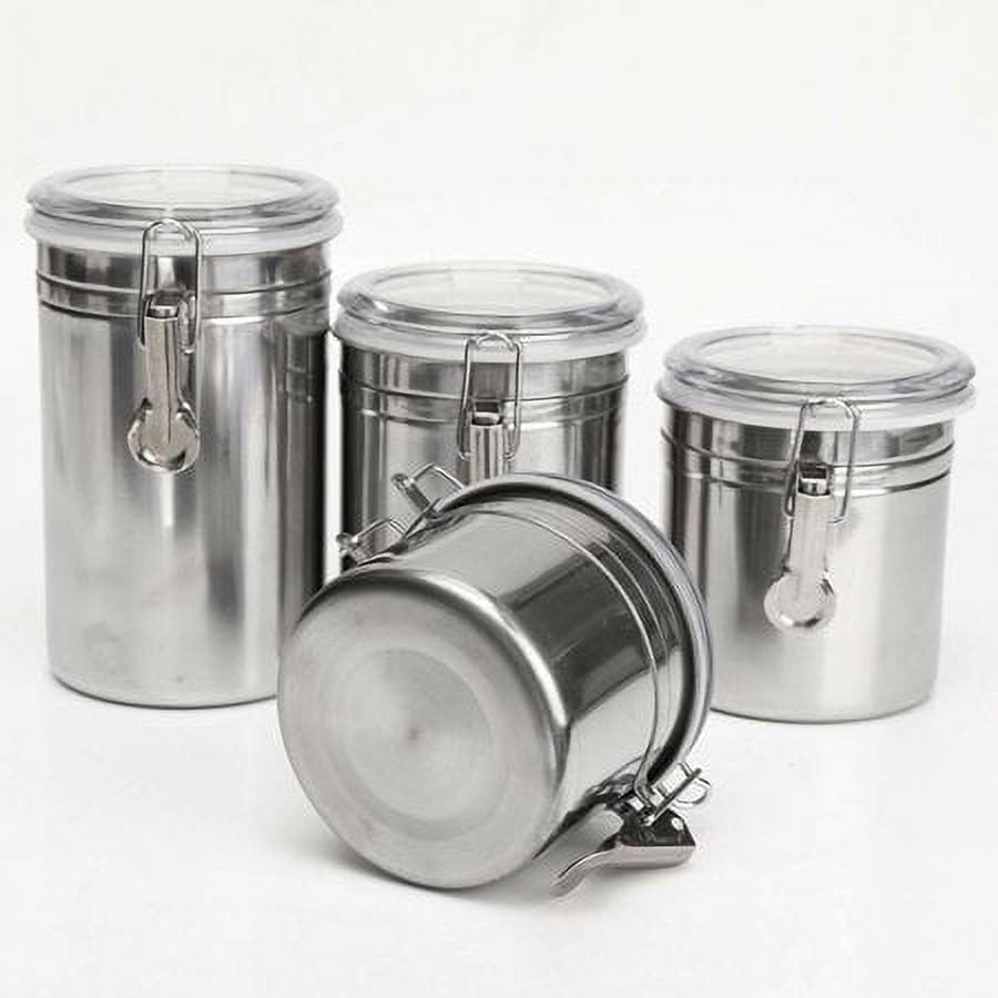Bla Current Stainless Steel Storage Jars, Airtight Food Canister with ...