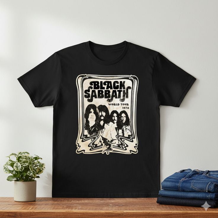 Bla.ck Sab.bath World Tour 1978 Vintage Rock Band Graphic Heavy Metal ...