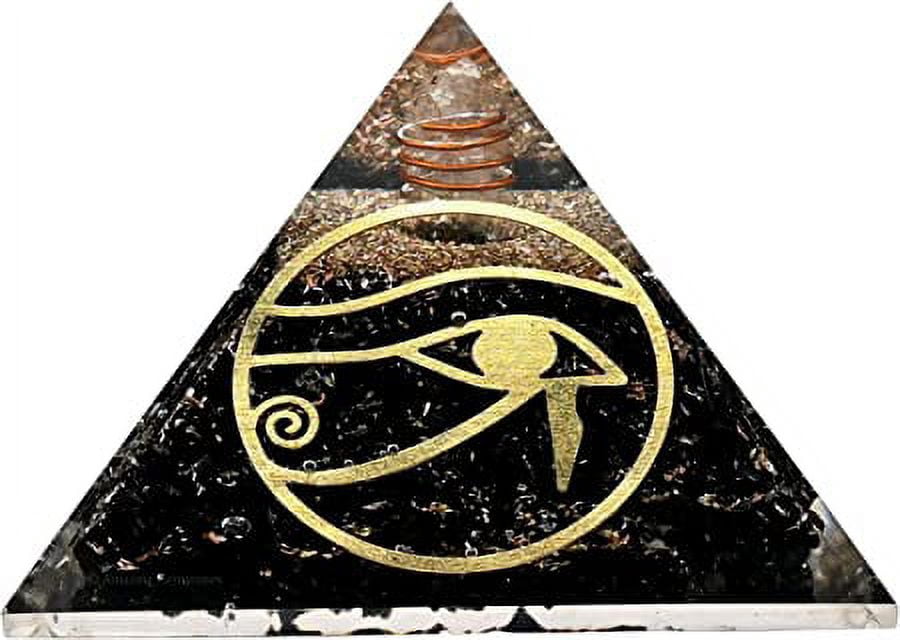 Blacak Toumaline Crystal Orgone Pyramid, Organite Pyramid Eye of Ra ...