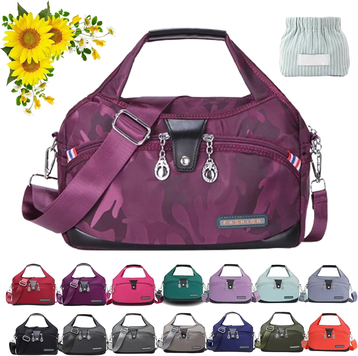 Blaciokamith Tote Bag, Soft Side Lightweight Underseat Tote Bag, Multi ...