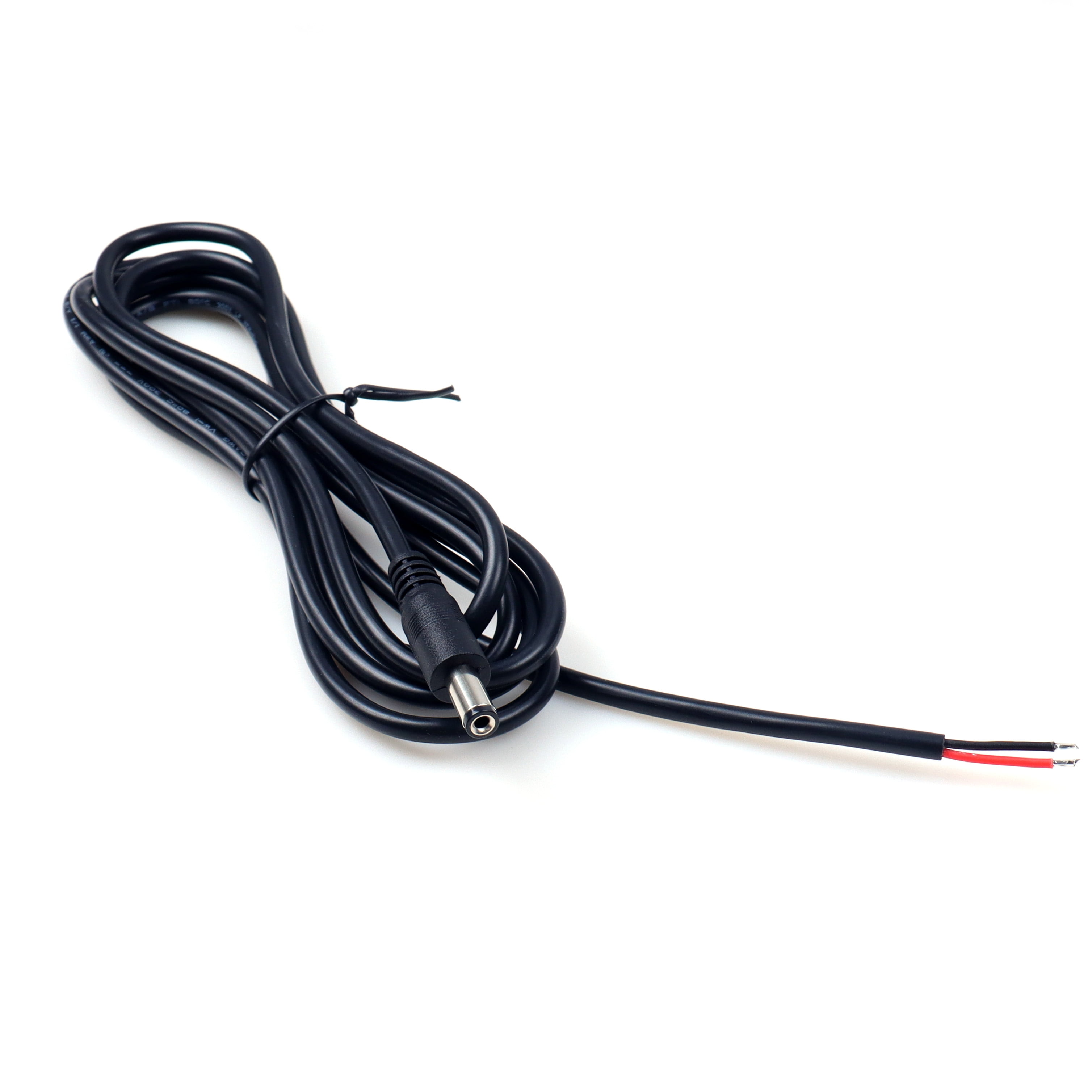 Black 0.5m 1m 2m 3m DC5521 Male to Open DC 20AWG Extension Jack Power ...
