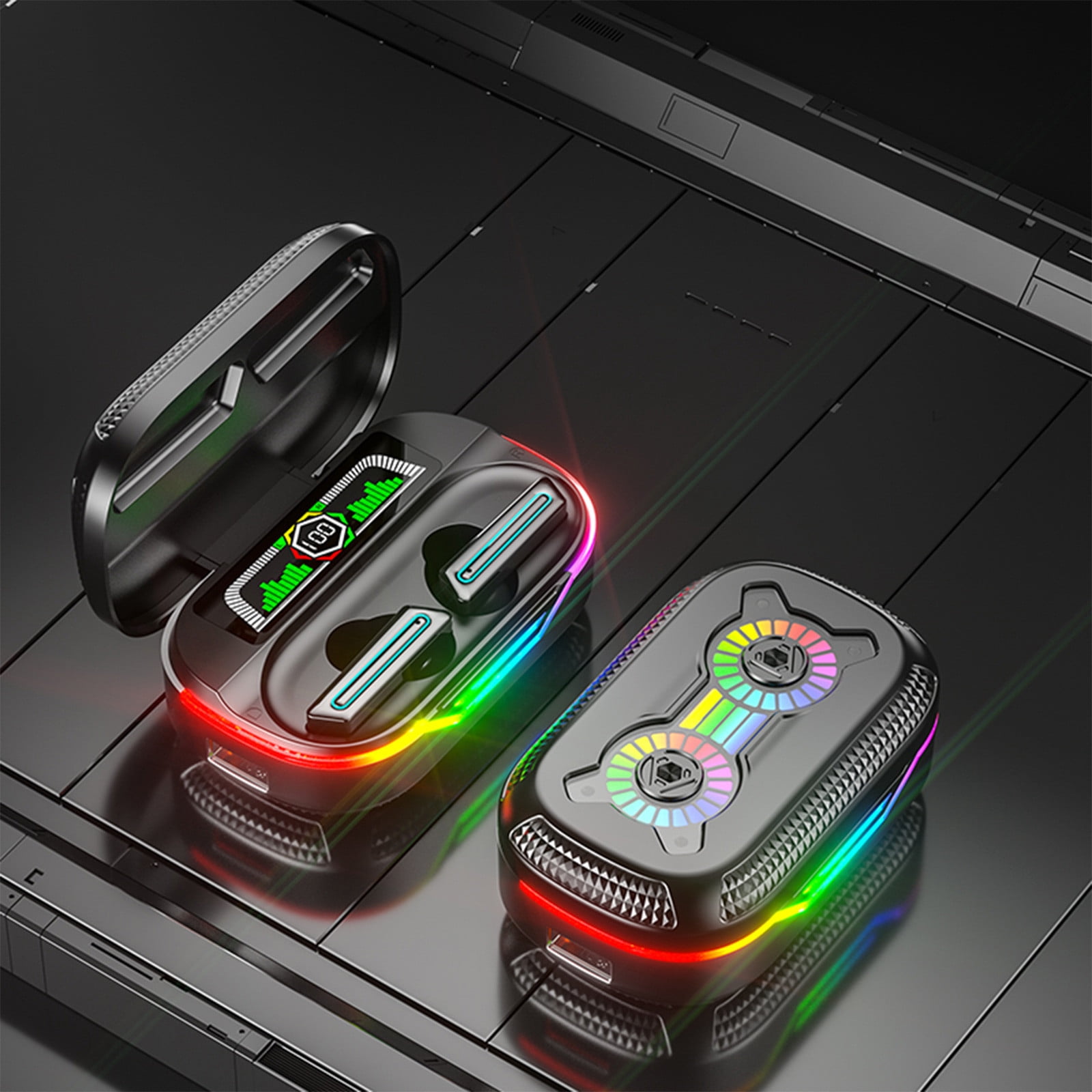 Black(^0^)Friday, Wireless Earbuds Bluetooth 5.3 Half In Ear Light ...
