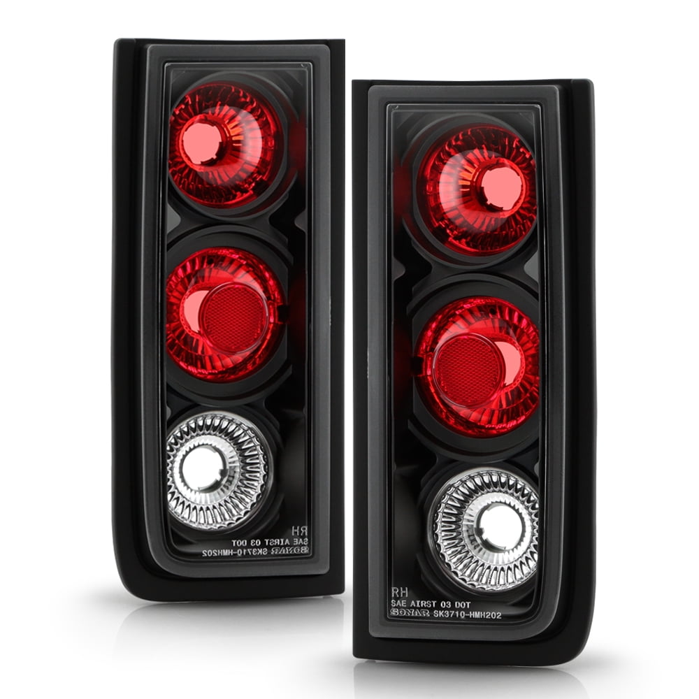 Black 03-09 Hummer H2 Suv Euro Altezza Rear Tail Lights Brake Lamps ...