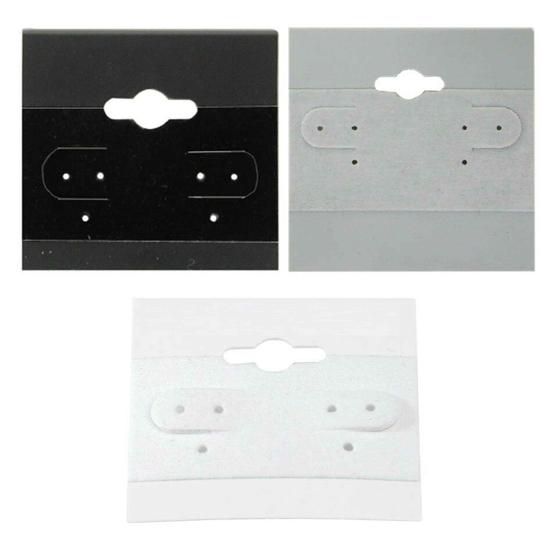 Black 1 1/2" x 1 1/2" Sterling Silver Imprinted Hanging Earring Display ...