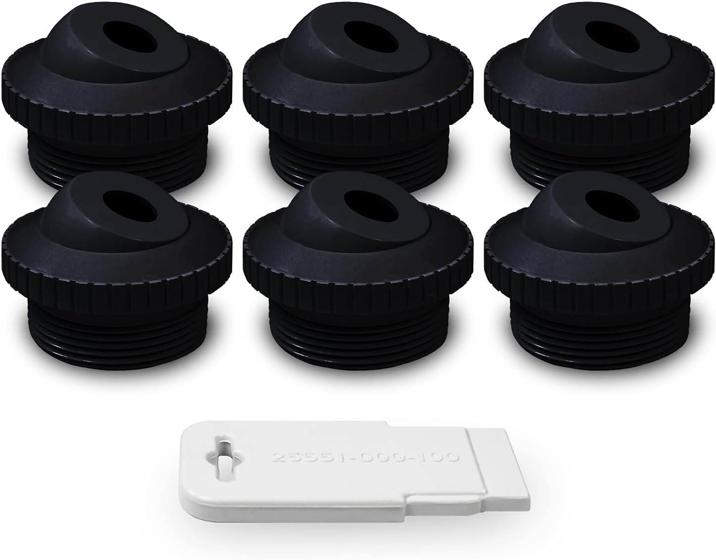 Black 1/2" Directional Flow Eyeball Inlet Jet, Standard 1-1/2" Thread ...