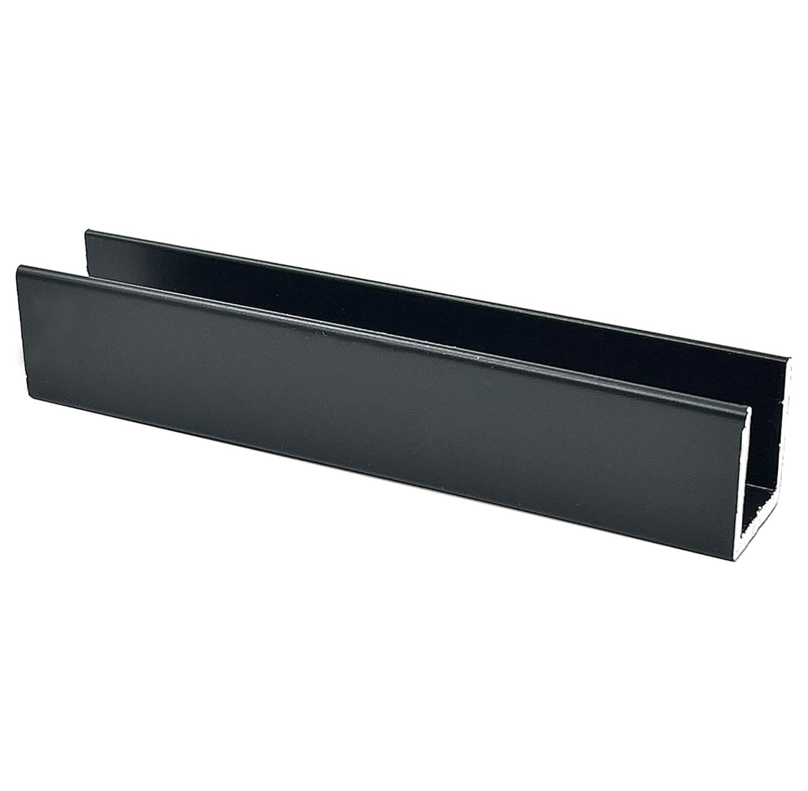Black 1/2" Fixed Panel Shower Door Deep-U Channel - 95 in long ...