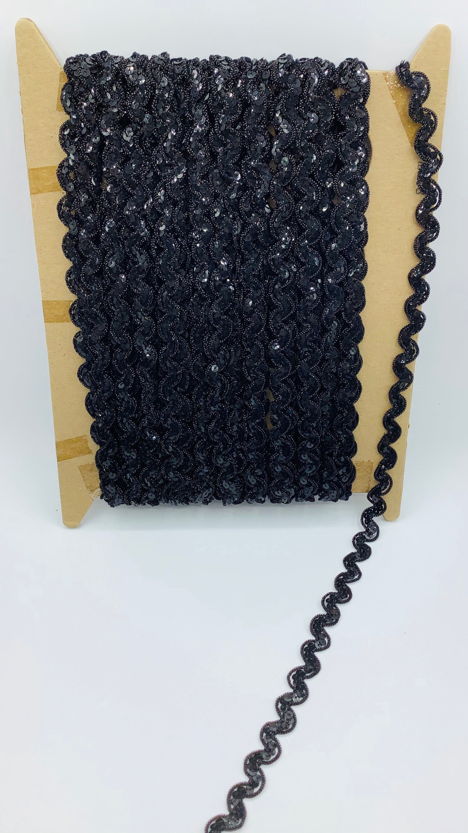 Black 1/2" Ric Rac Sequin Trim - Walmart.com