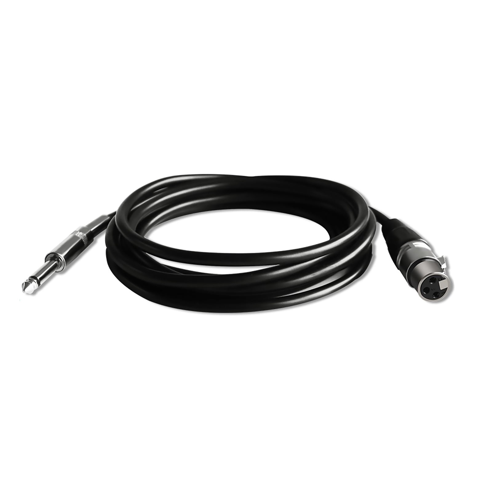 Black 1/4" TRS to XLR Female Patch Cables-Balanced-3.2 Foot Patch Cord ...