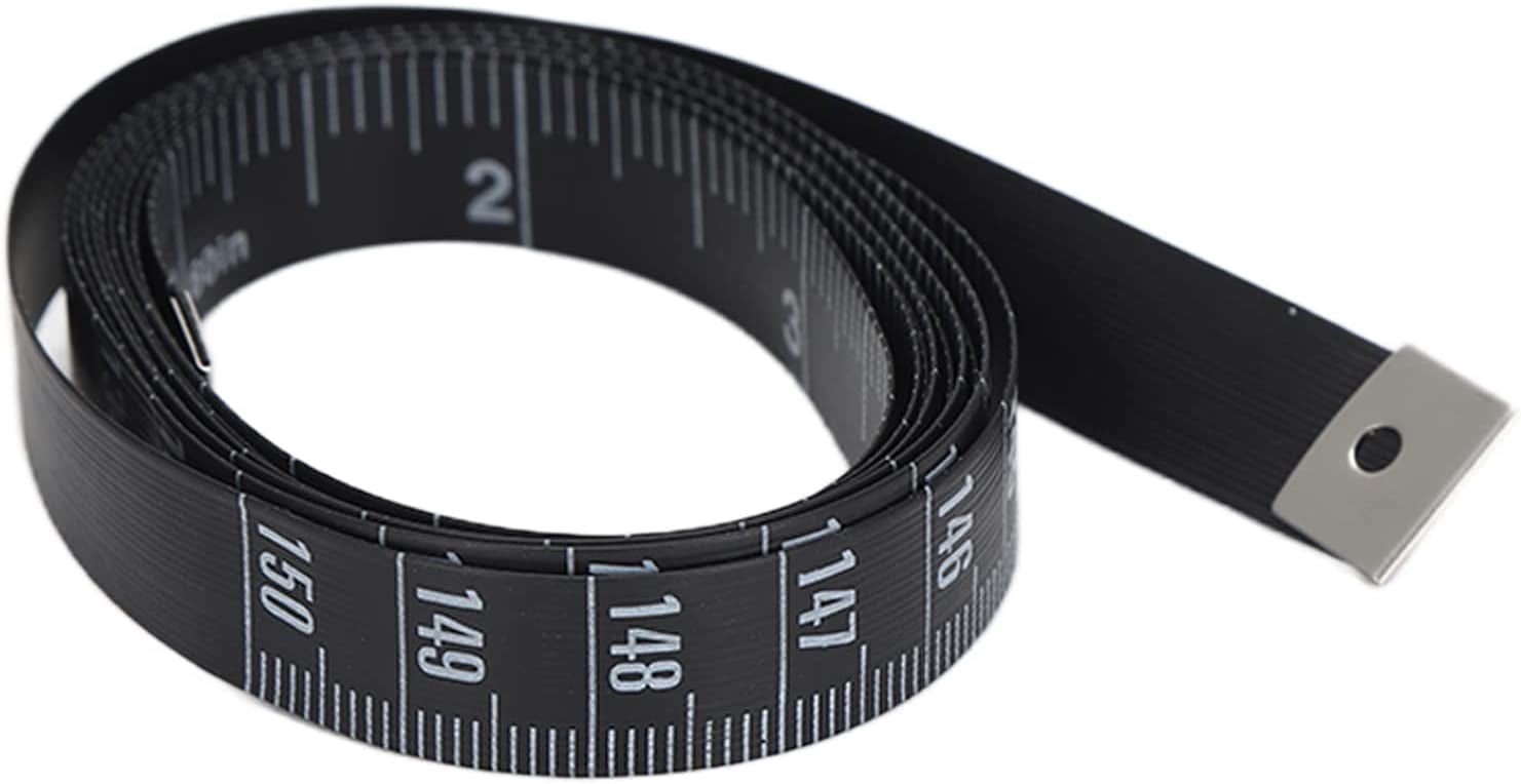Black 1.5m Soft Tape Measure, Measuring Ruler for Body Height Waist ...