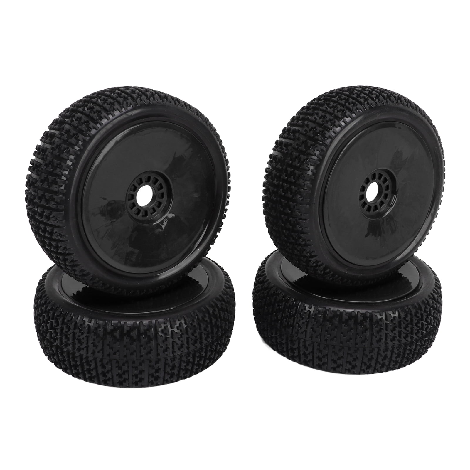 Black 1/8 Scale 4PCs RC Truck Tires & Wheels Accessory Replacement for ...