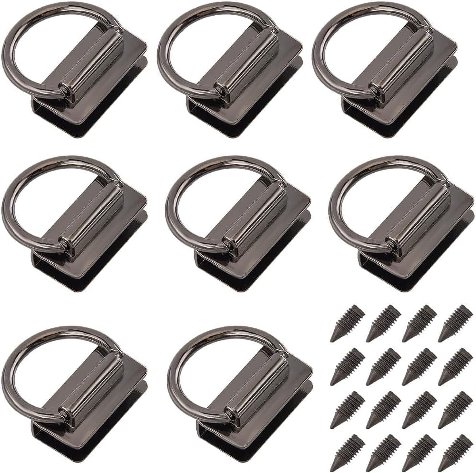 Black 1 Box 8Pcs Purse Suspension Clasp Metal Bag Connector with D Ring ...