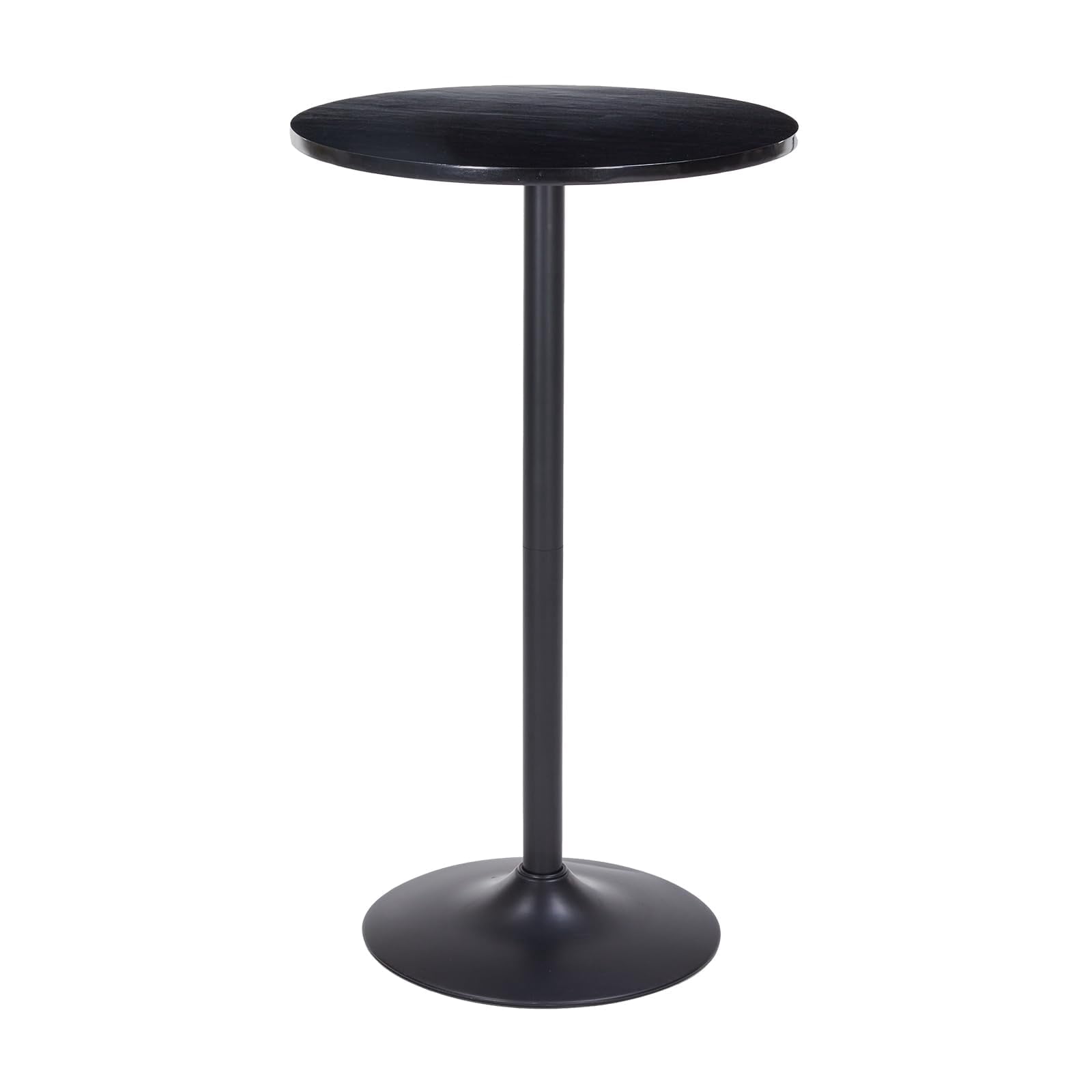 Black 1 Modern Round Pub Table 40 Height 23.6 Diameter Bar-Height Cafe ...