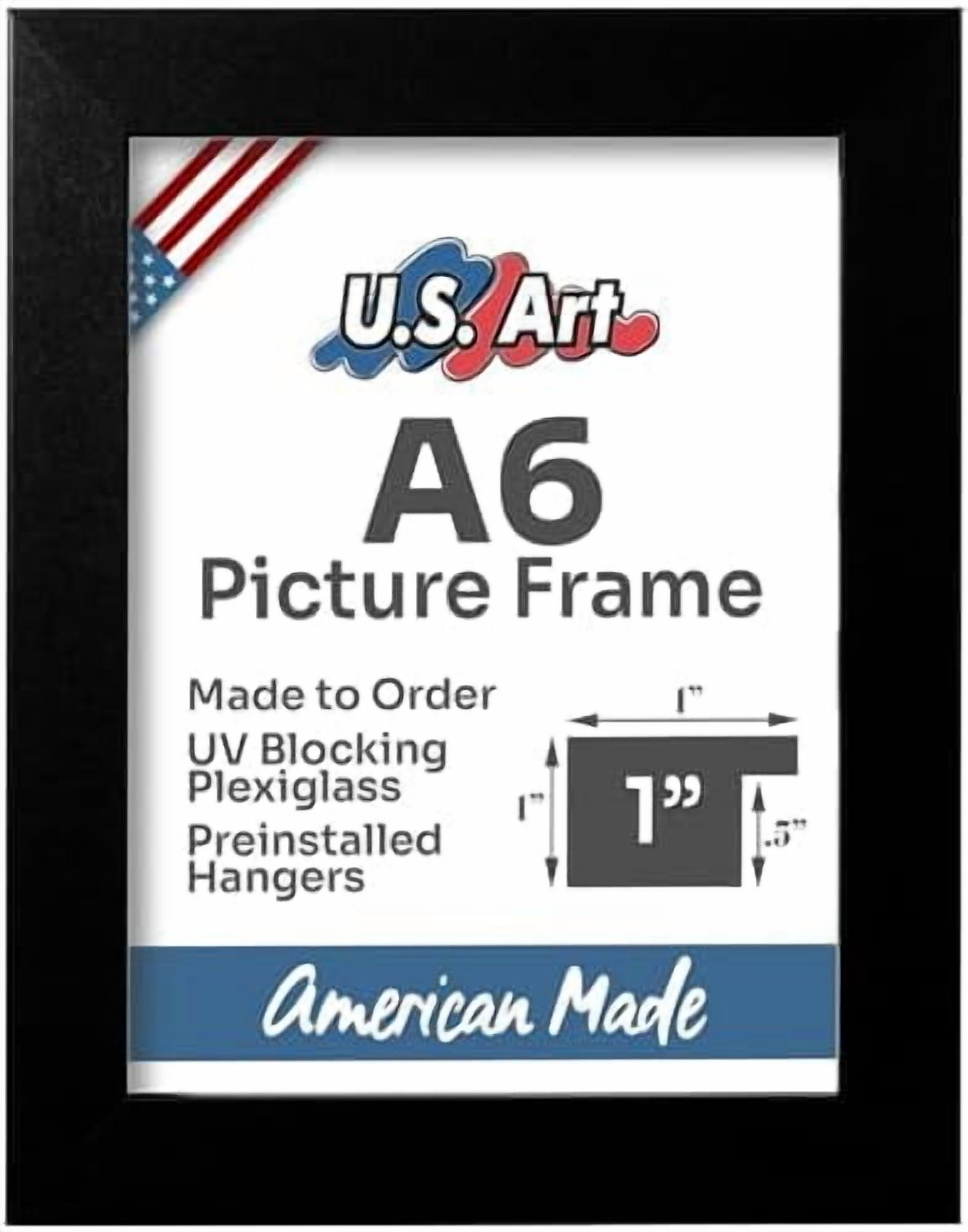 Black 1-inch A6 Frame Paper Size 4.1 x 5.8 Inch (10.5 x 14.8 cm ...