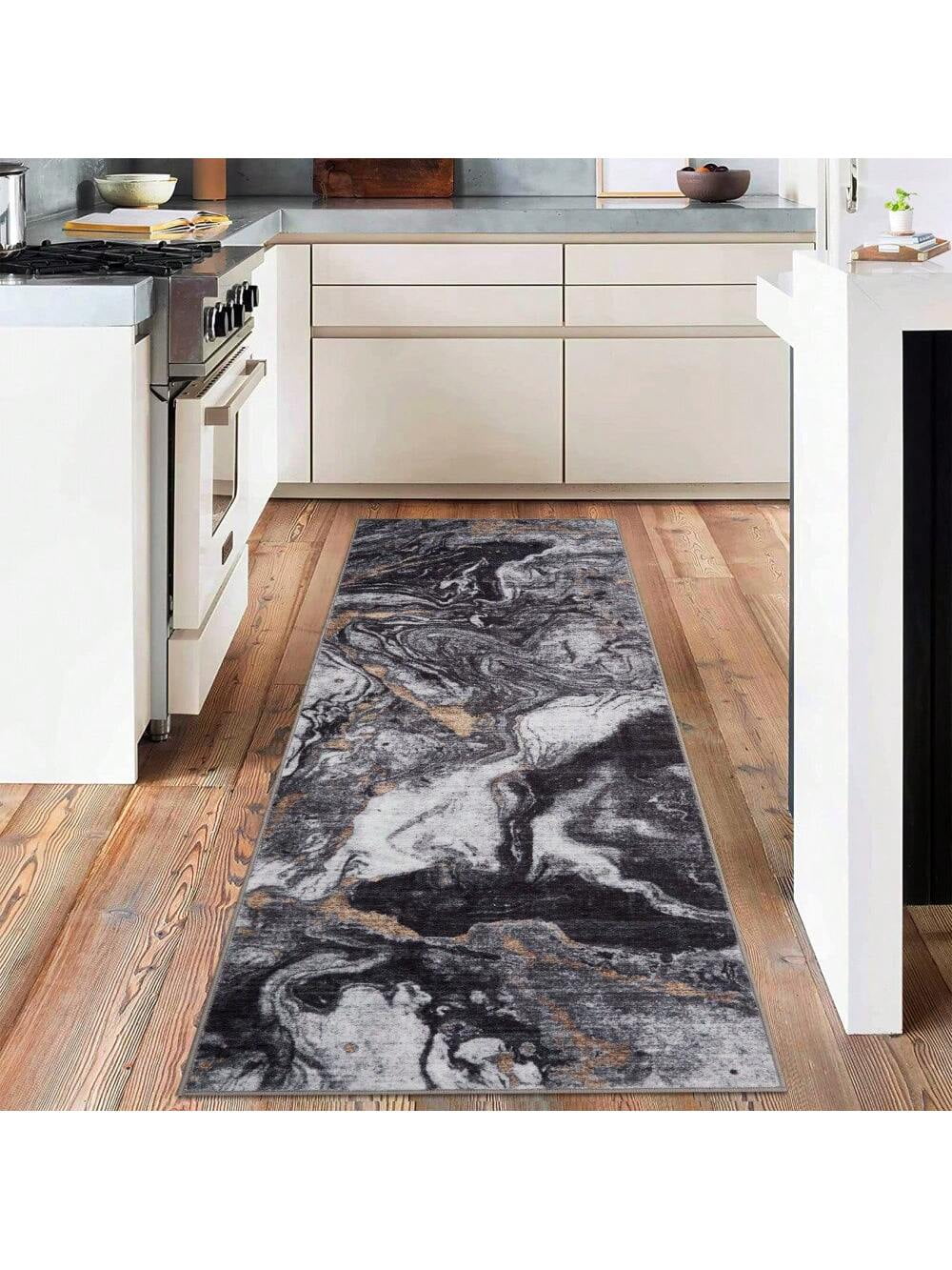 Black-10*13ft Soft Modern Abstract Boho Area Rugs For Living Room ...