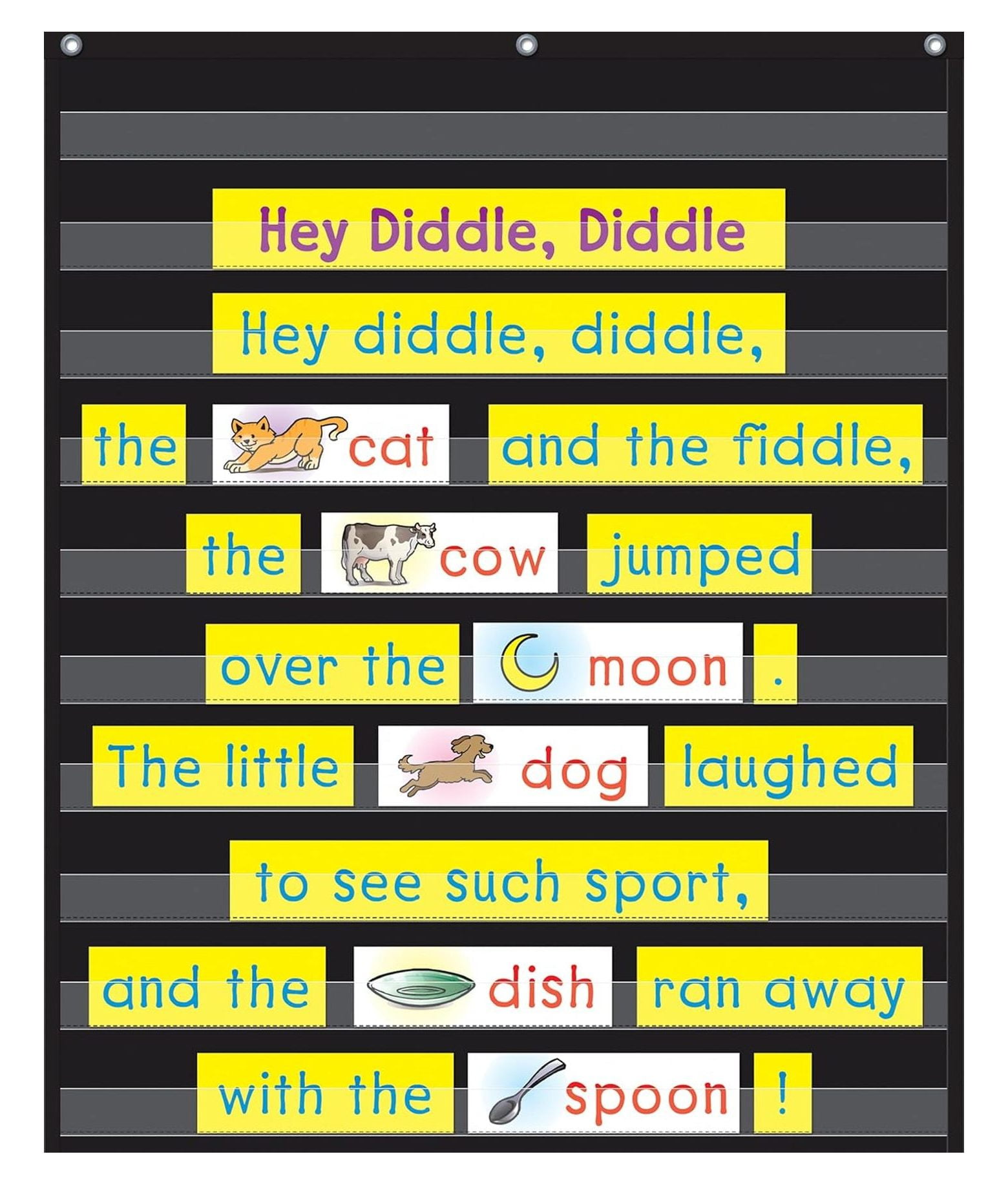 , Black 10 Pocket Chart (TCR20744) - Walmart.com