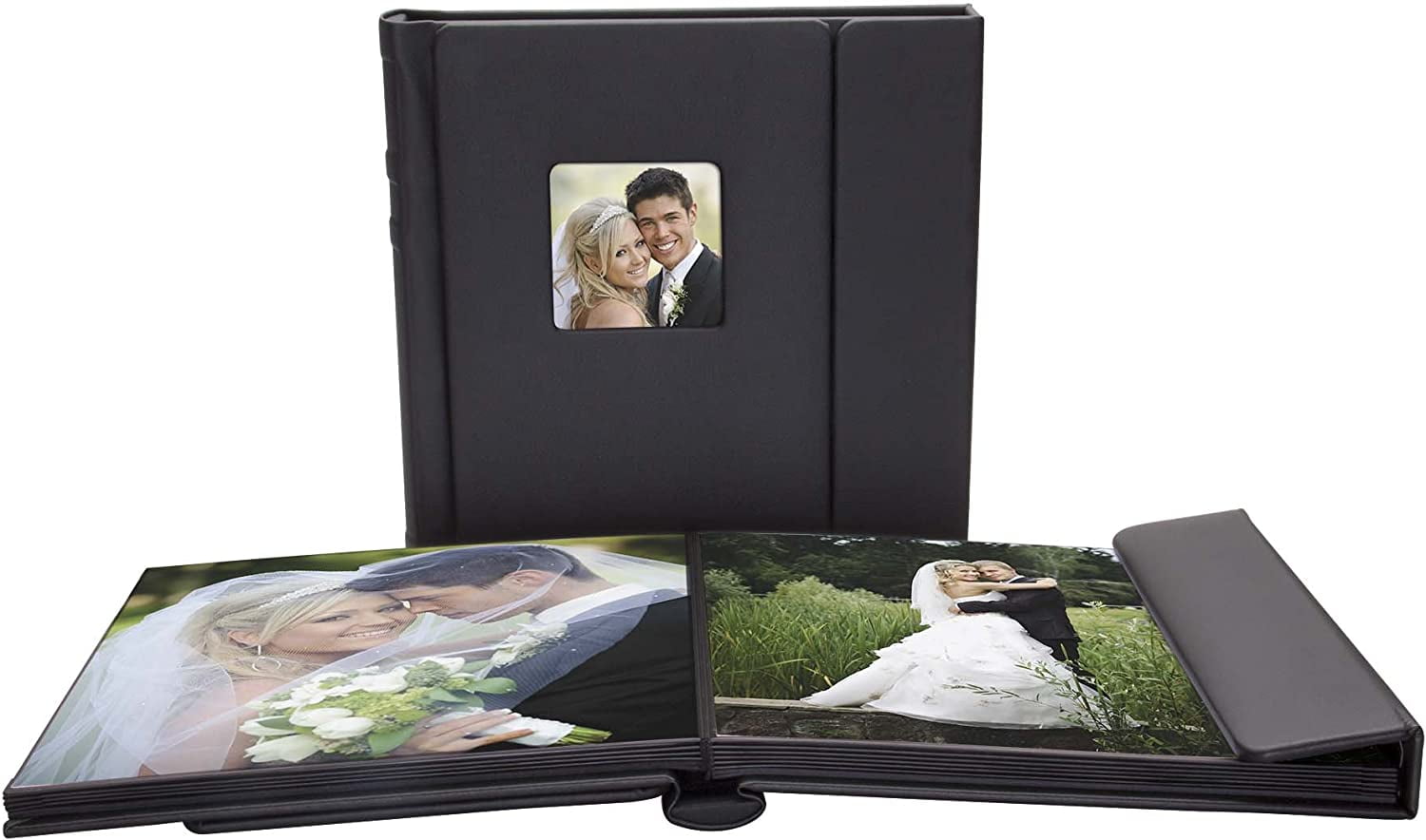 Black 10" x 10" Overlapping Cover Self-Stick Photo Albums - Holds 20 ...