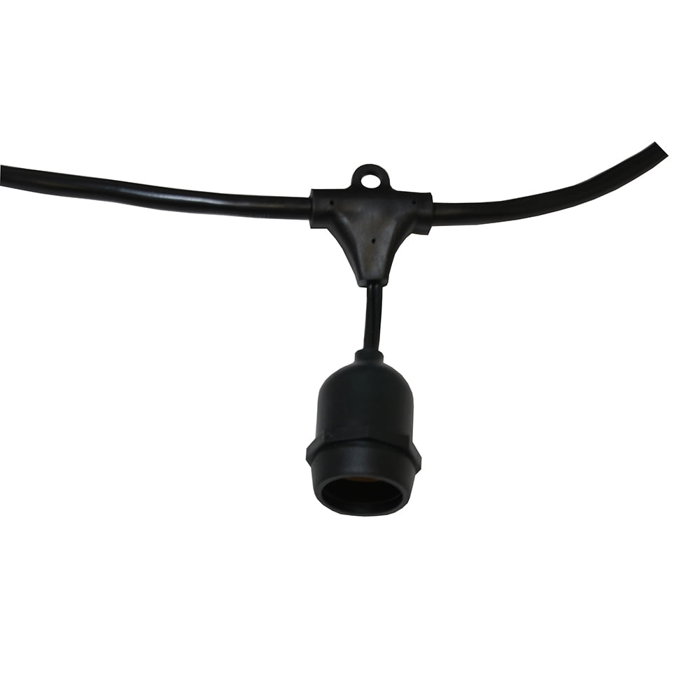 Black 100-Foot Suspended Medium Base String Light - Walmart.com