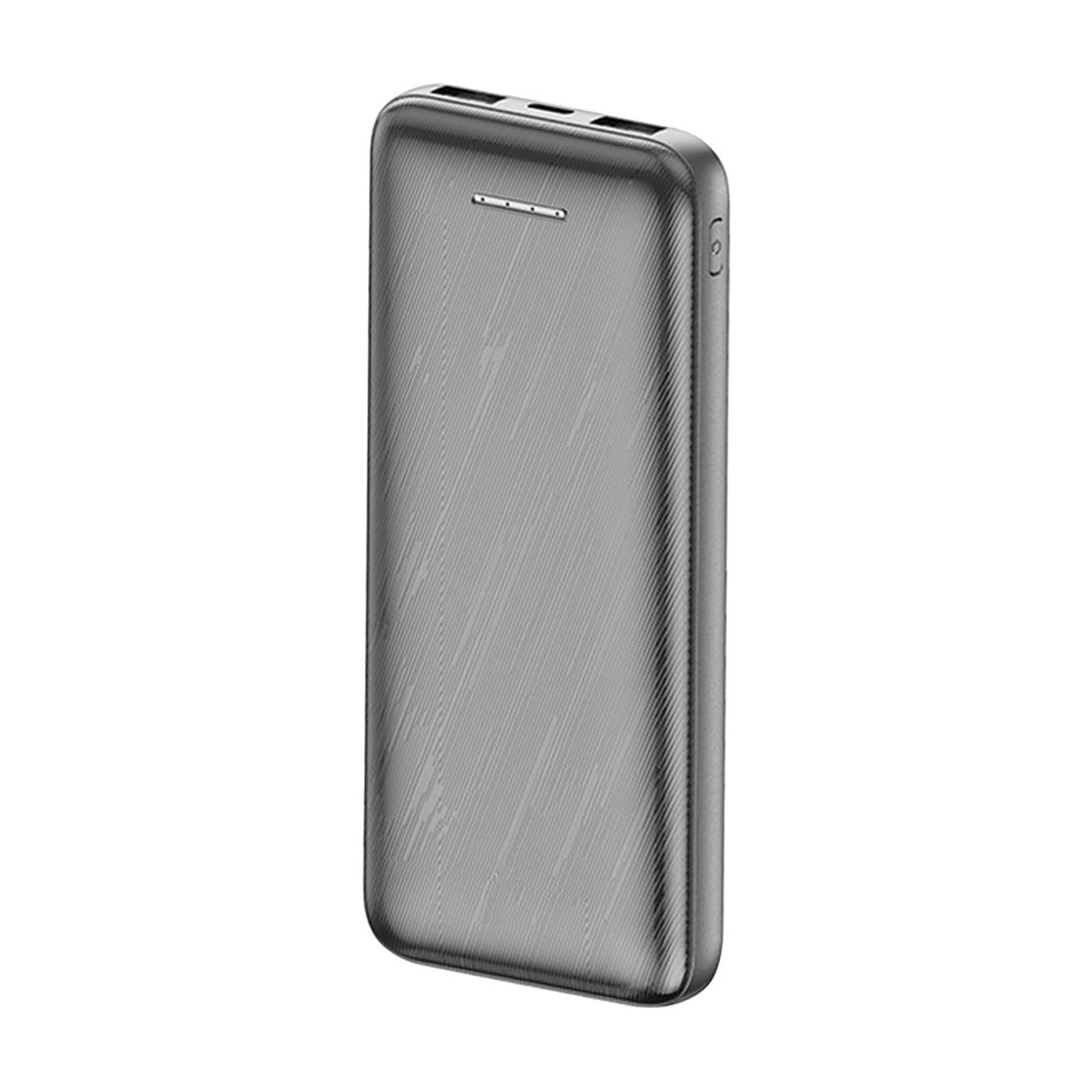 Black 10000Mah Mobile Power Charger With Two Usb Ports And Type C For ...