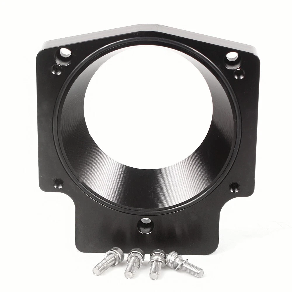 Black 102mm Intake Manifold Throttle Body Spacer Adapter For LS1 LS2 ...